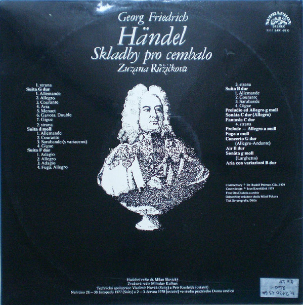 Georg Friedrich Handel - Skladby pro cembalo - vinyl LP