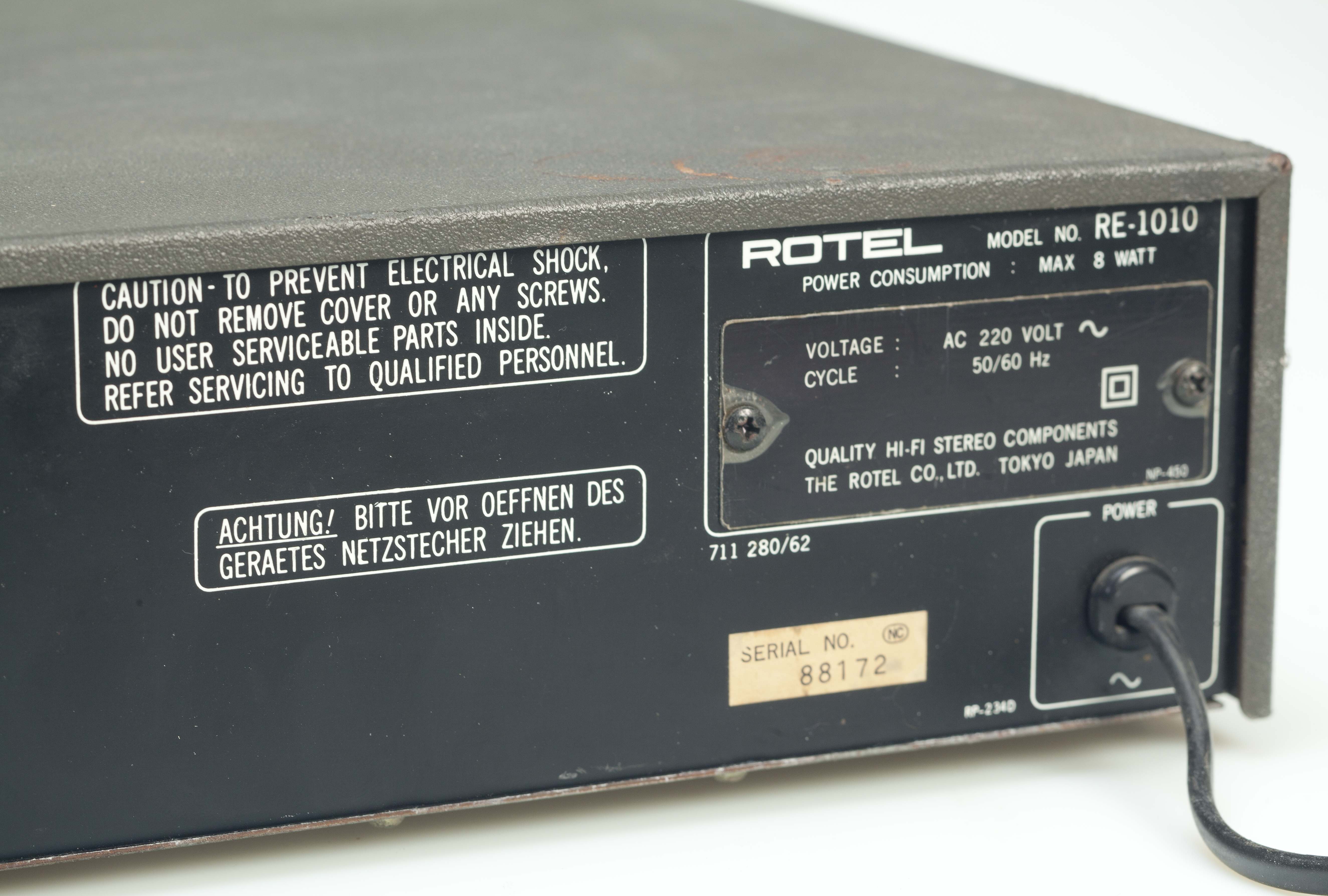 Rotel - RA-1010 + RE-1010 - zesilovač ke gramofonu