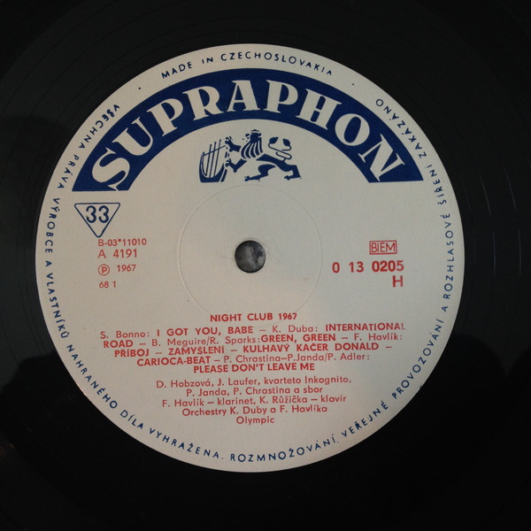 Various Artists - Night Club 1967 - vinyl LP